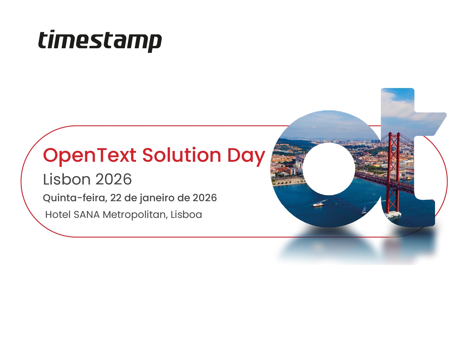 Timestamp Gold Sponsor OpenText Solutions Day Lisboa 2026